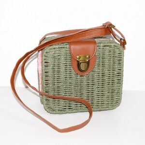 Lucky 7 | Bags | Boho Square Rattan Straw Crossbody Bag | Poshmark